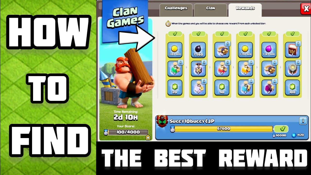How to Find the best Reward in Clan Games - YouTube