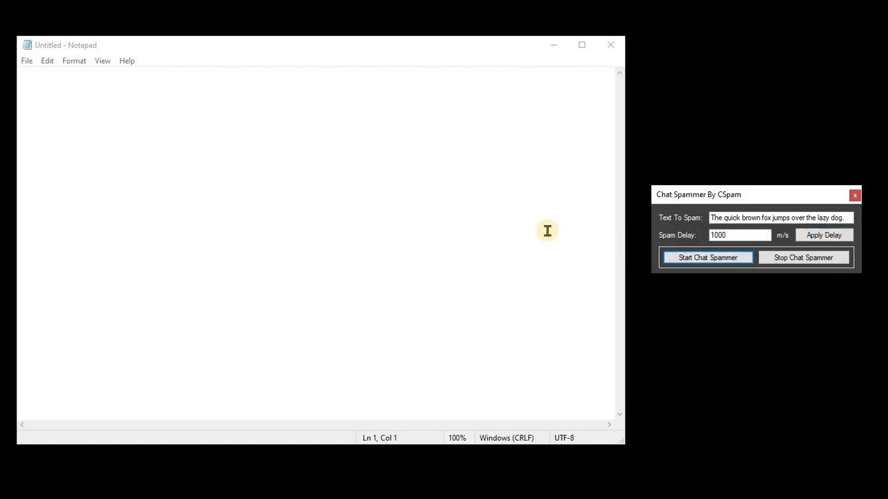CSpam's Chat Spammer Demo - YouTube