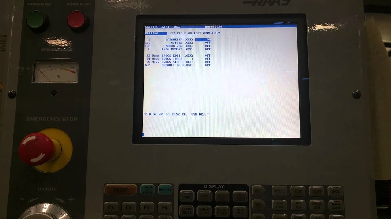 Haas Version 14.xx Parameter Backup - YouTube