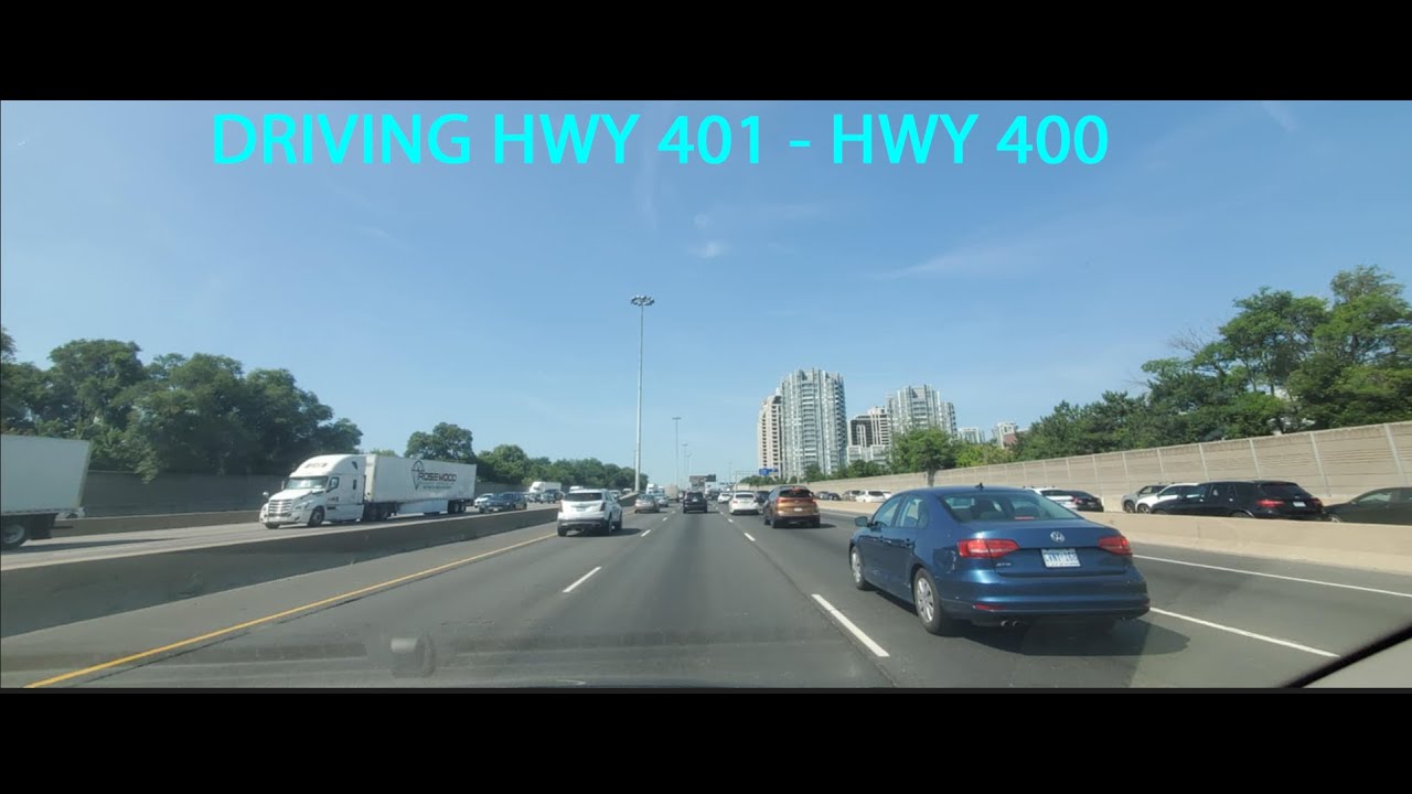 Driving HWY 401 - HWY 400 - YouTube