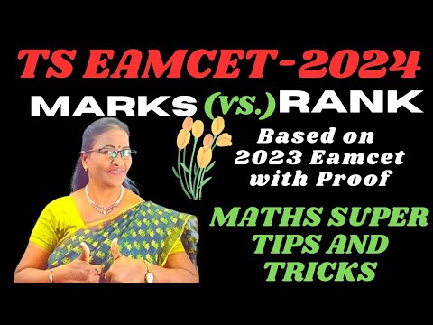 TS EAMCET-2024 MARKS (VS) RANK Expected based on Eamcet-2023 with Proof ...