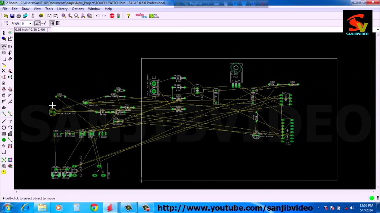 EAGLE # 7 of 12 : PCB LAYOUT ( Rearrange Component ) : How to Design ...