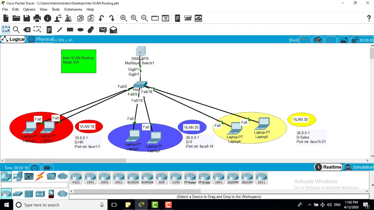 Inter VLAN Routing Model SVI -22 - YouTube