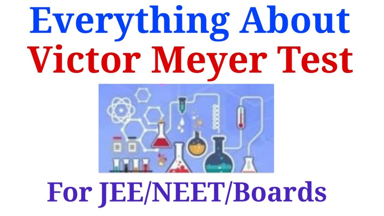 Victor Meyer Test in Hindi for IIT JEE & NEET | Victor Meyer Method ...