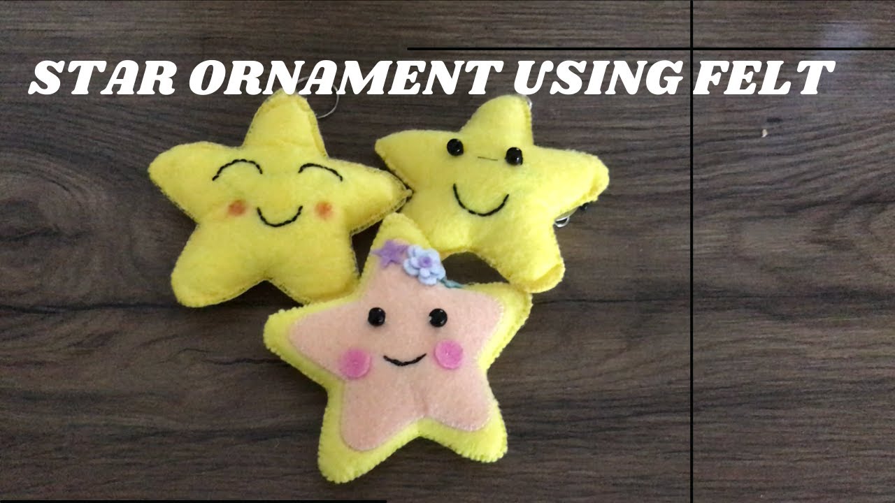 DIY Cute Felt star | Felt keychain making at home - YouTube