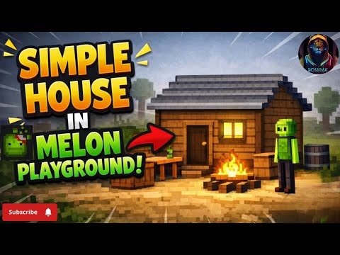 Making a Simple House in Melon Playground | melon sandbox House - YouTube
