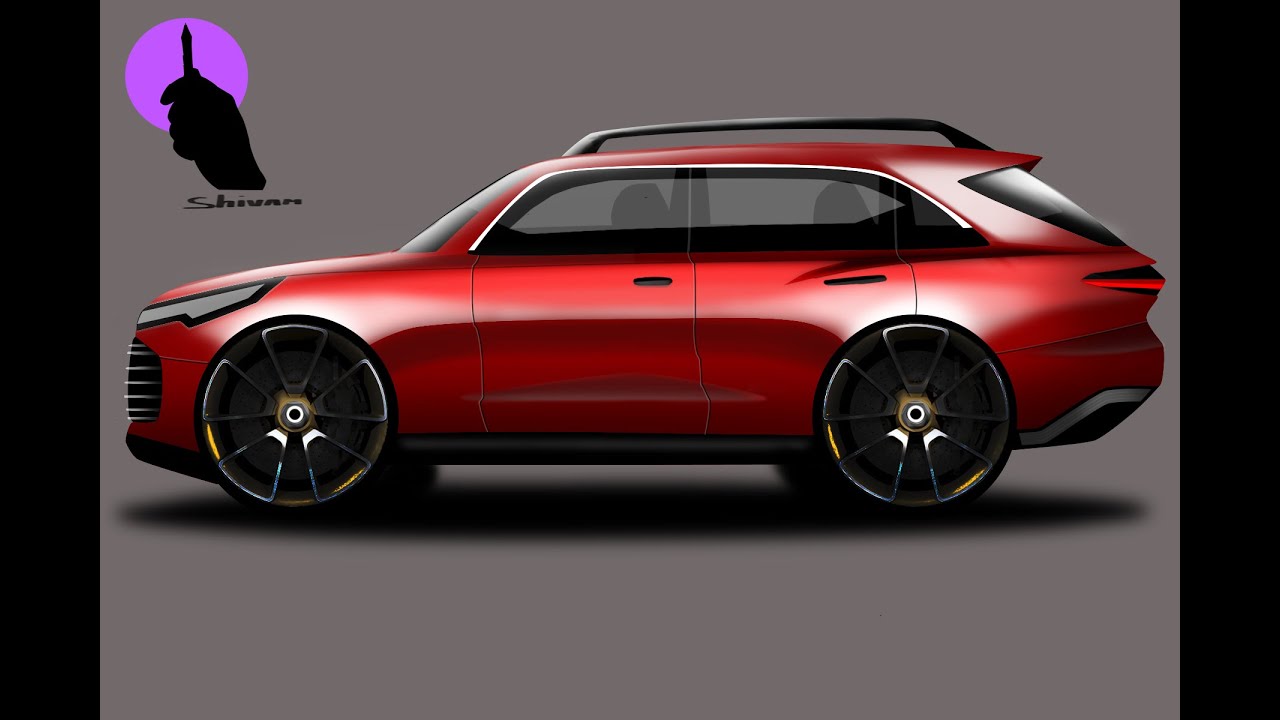 RED SUV designing and rendering - YouTube