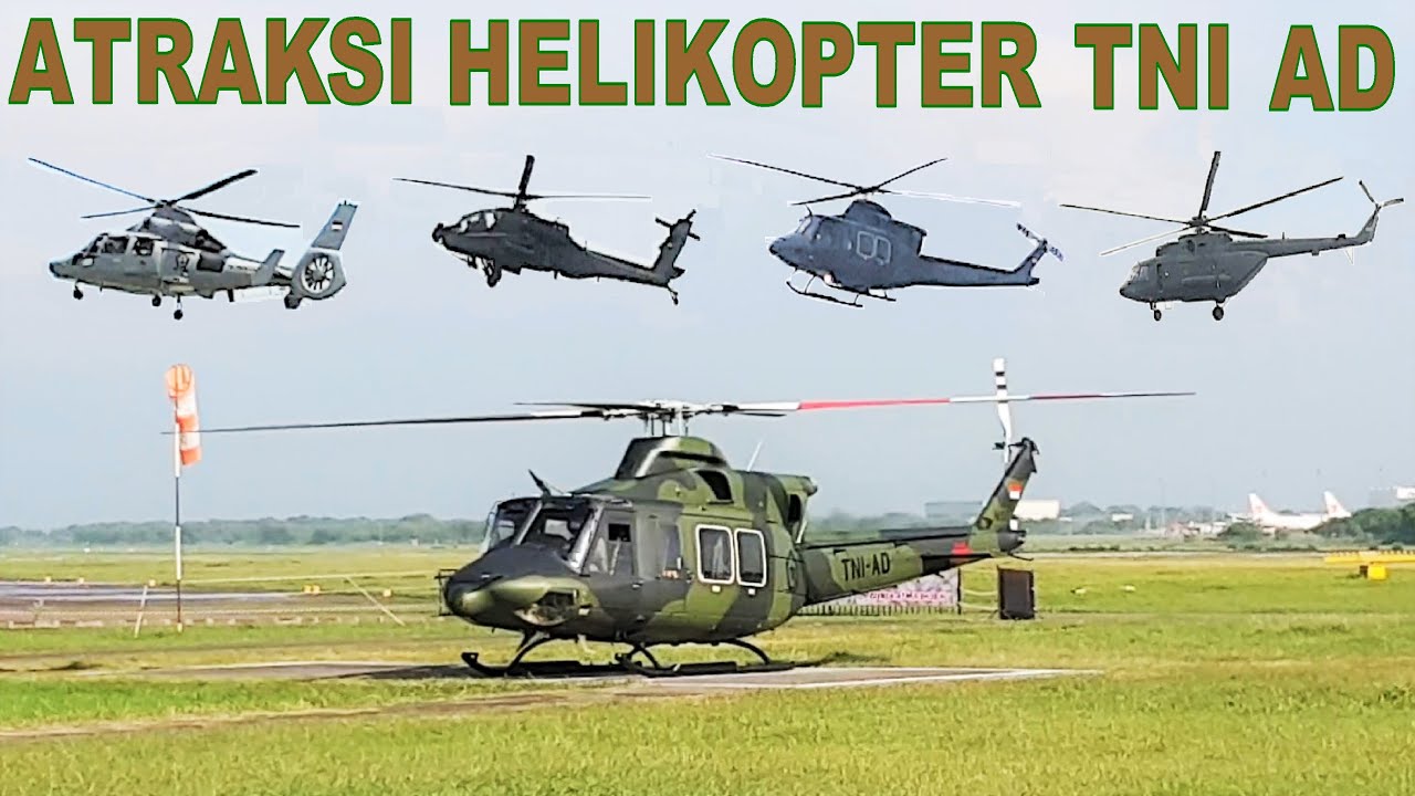ATRAKSI Helikopter TNI AD - Penerbad Expo 2024 Lanumad Ahmad Yani ...