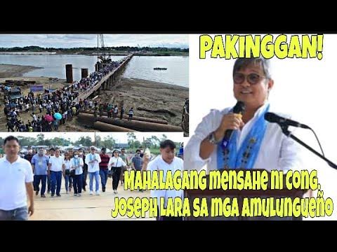 AMULUNG STEEL BRIDGE| Cong. Joseph Lara's Inaugural Speech (Part 2) - YouTube