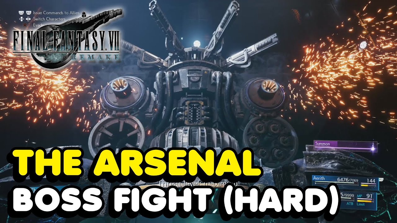 Final Fantasy 7 Remake - The Arsenal Boss Fight [Hard Difficulty] - YouTube