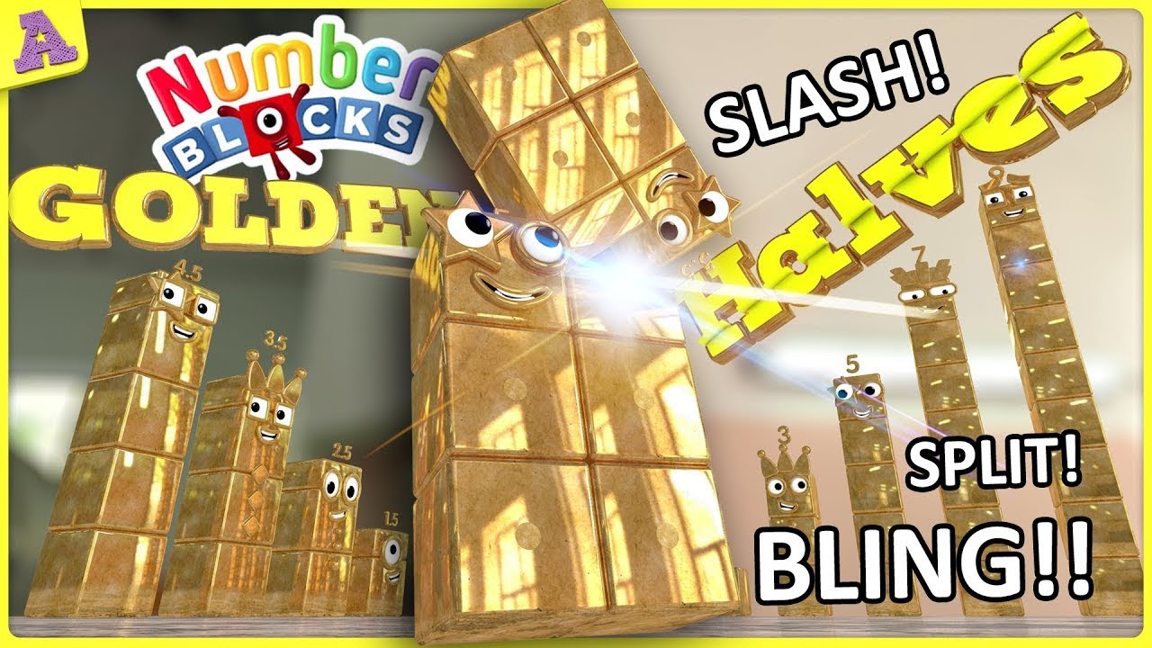 WooHoo! Golden Numberblocks Half 0.5 & more Get BLINGed! - YouTube