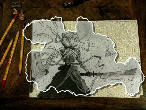 Drawing - Jinnosuke/Kuma, Afro Samurai - YouTube