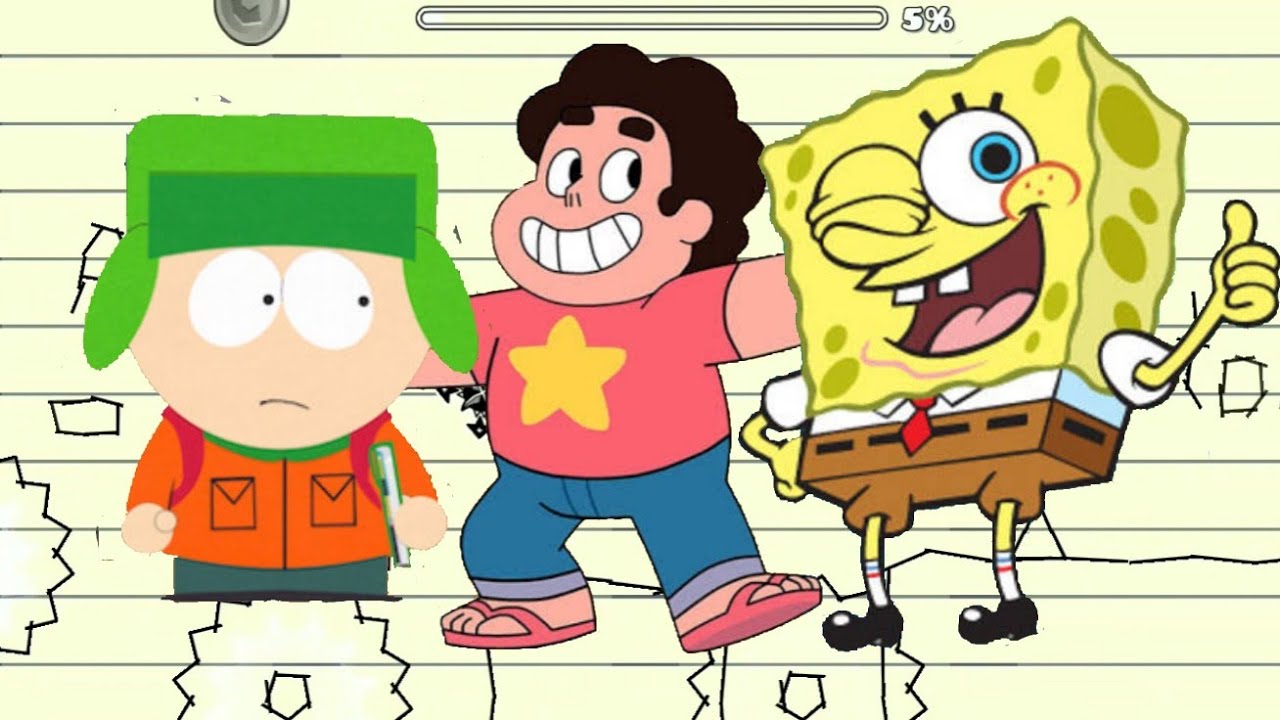 Cartoon World geometry dash ( by rustam ) - YouTube