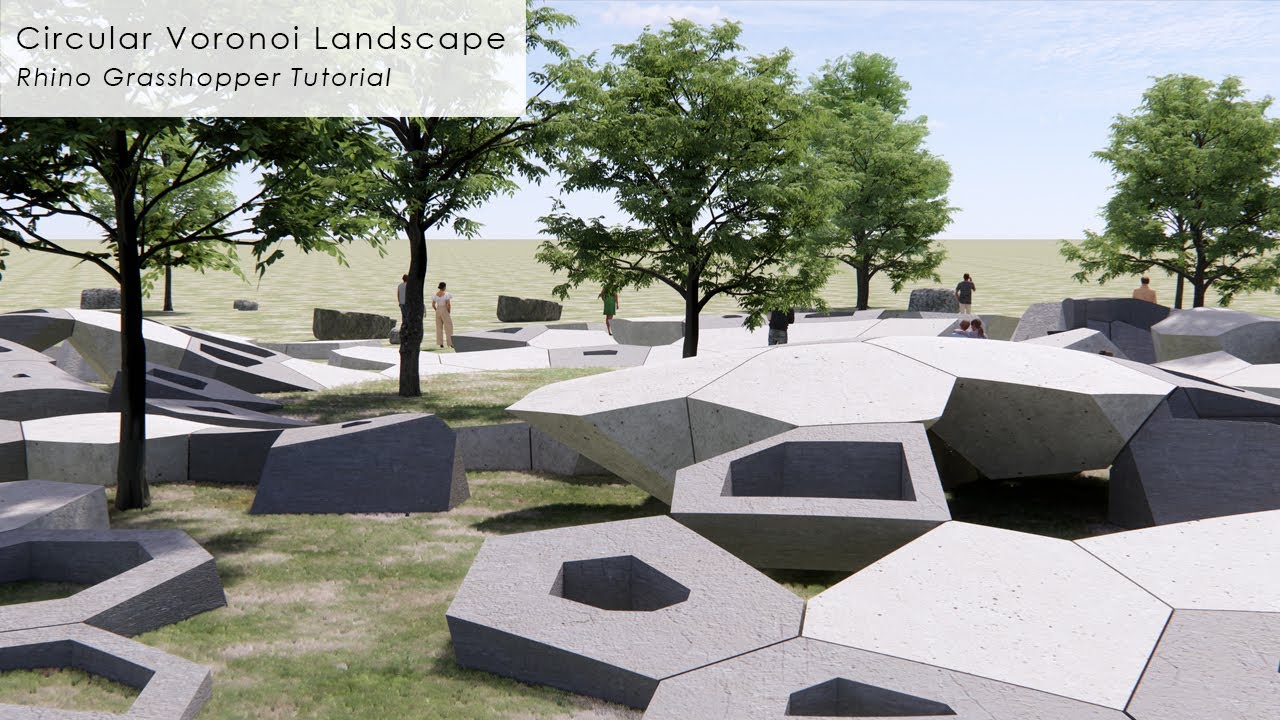Circular Voronoi Landscape Rhino Grasshopper Tutorial Youtube