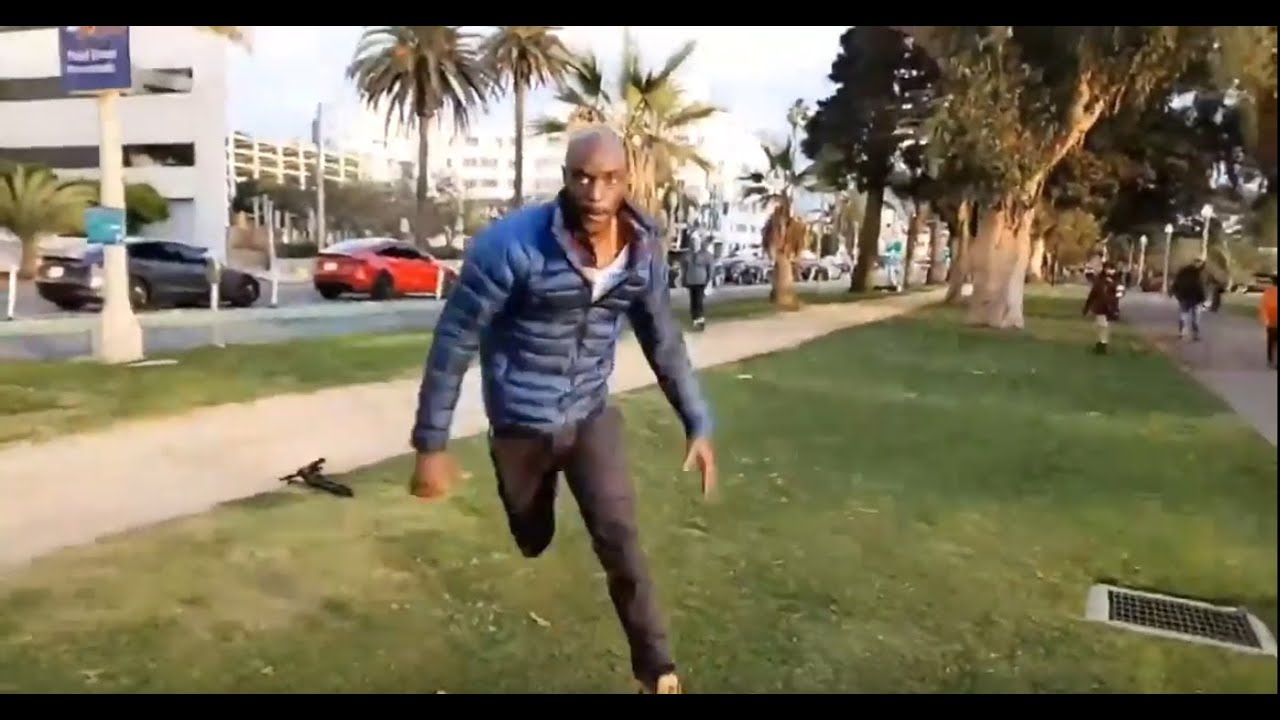 EBZ attacks Attila IP2 in Santa Monica IRL - YouTube