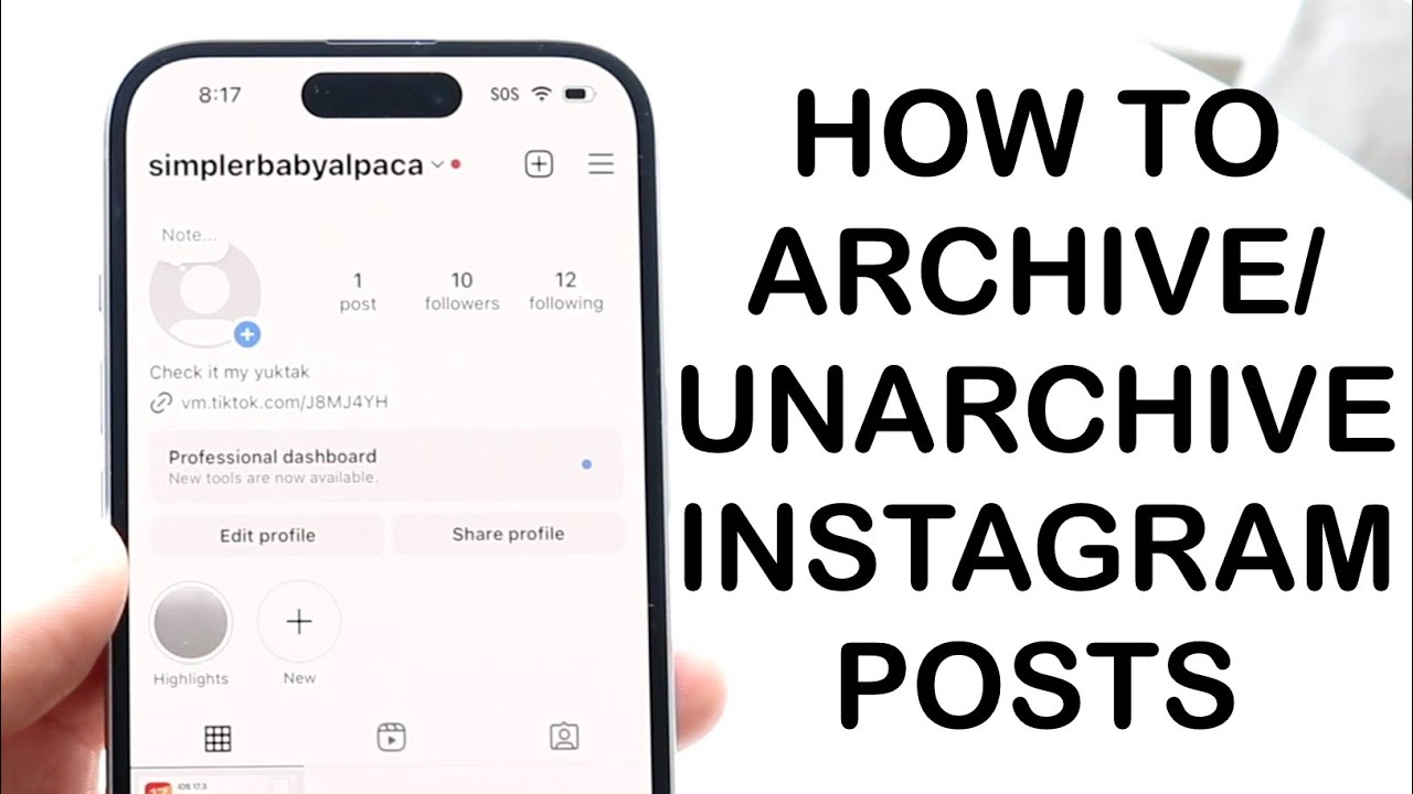 How To Archive/Unarchive Instagram Posts! (2024) - YouTube