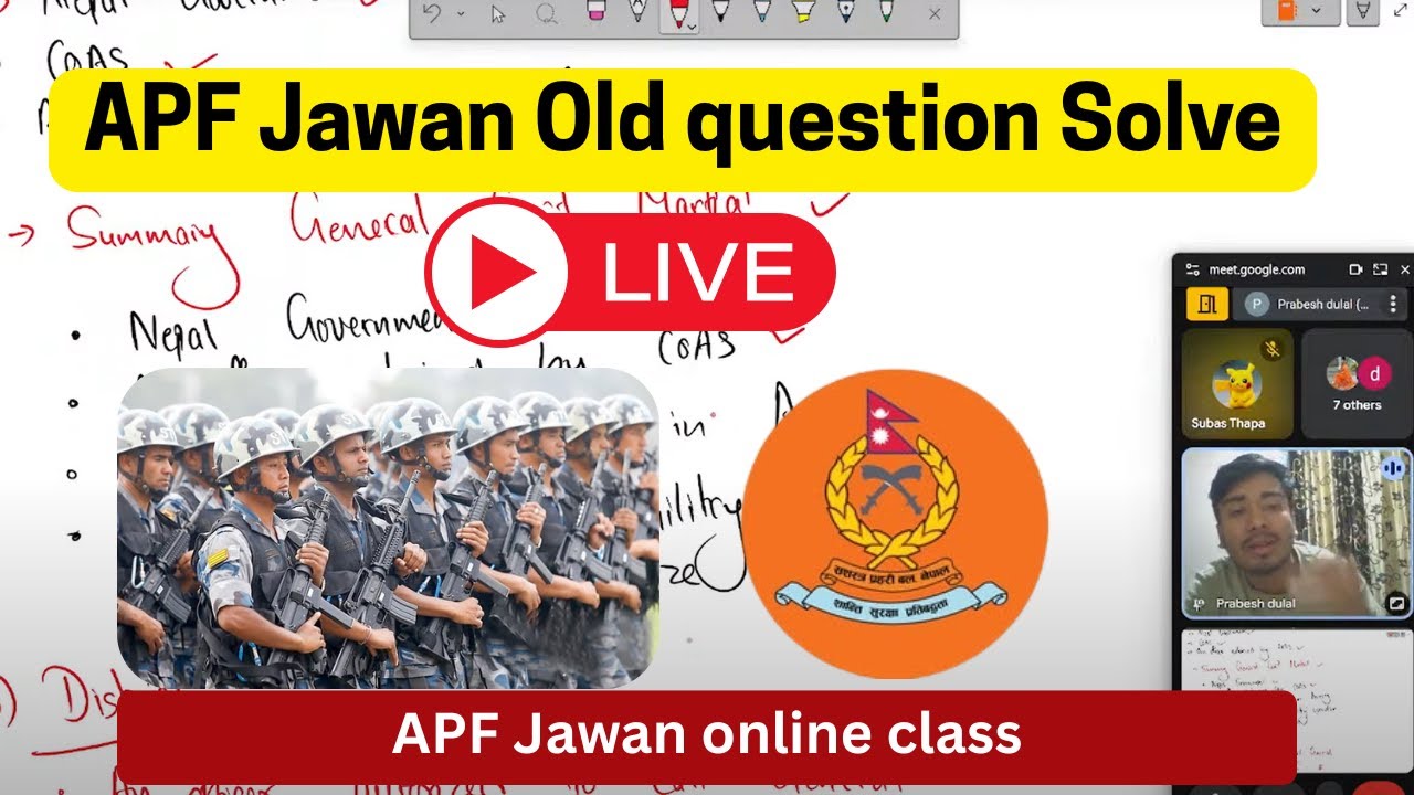 APF Jawan Online class || Subjective Question Solve - YouTube