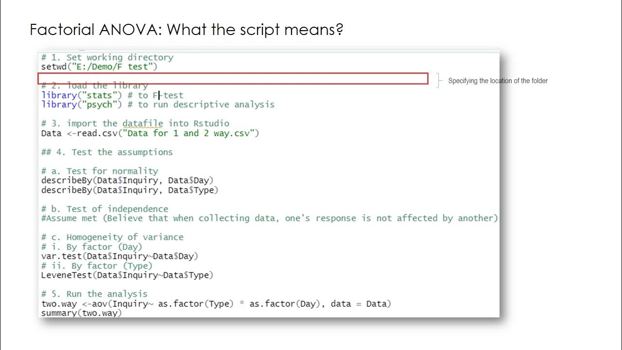 Statistical analysis using Rstudio: Factorial ANOVA - YouTube