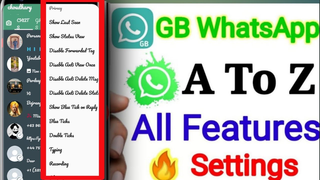 Gb Whatsapp A To Z All New Features Settings Explain In Hindi Gb Whatsapp New Settings 2022