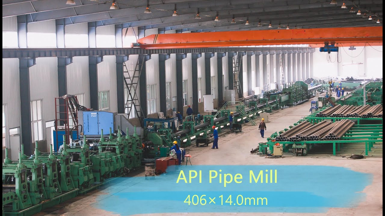 Φ406×14.0mm API Pipe Mill - YouTube