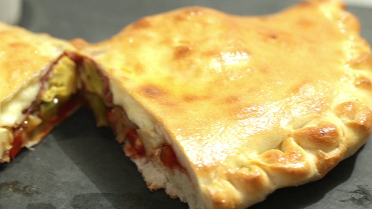 How to Make a Calzone from a Dough Ball - YouTube