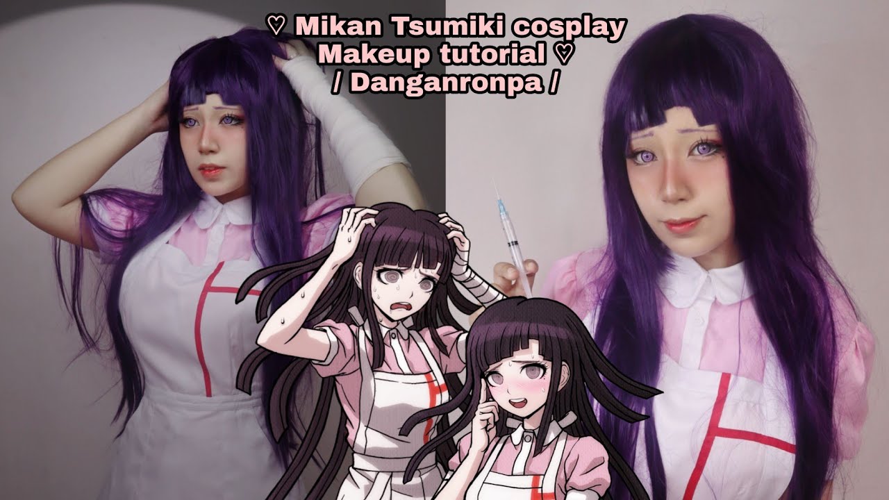 Mikan Tsumiki cosplay Makeup tutorial ♡/ Danganronpa / - YouTube