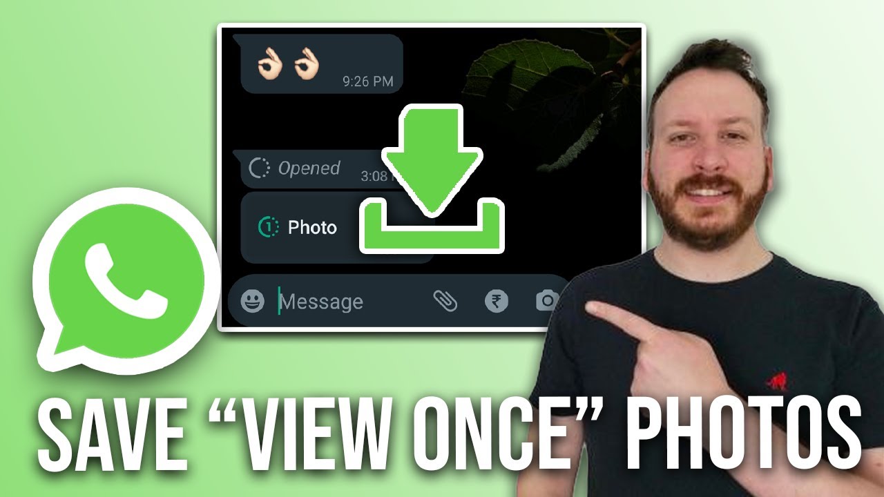 How To Save View Once Photos On Whatsapp - YouTube
