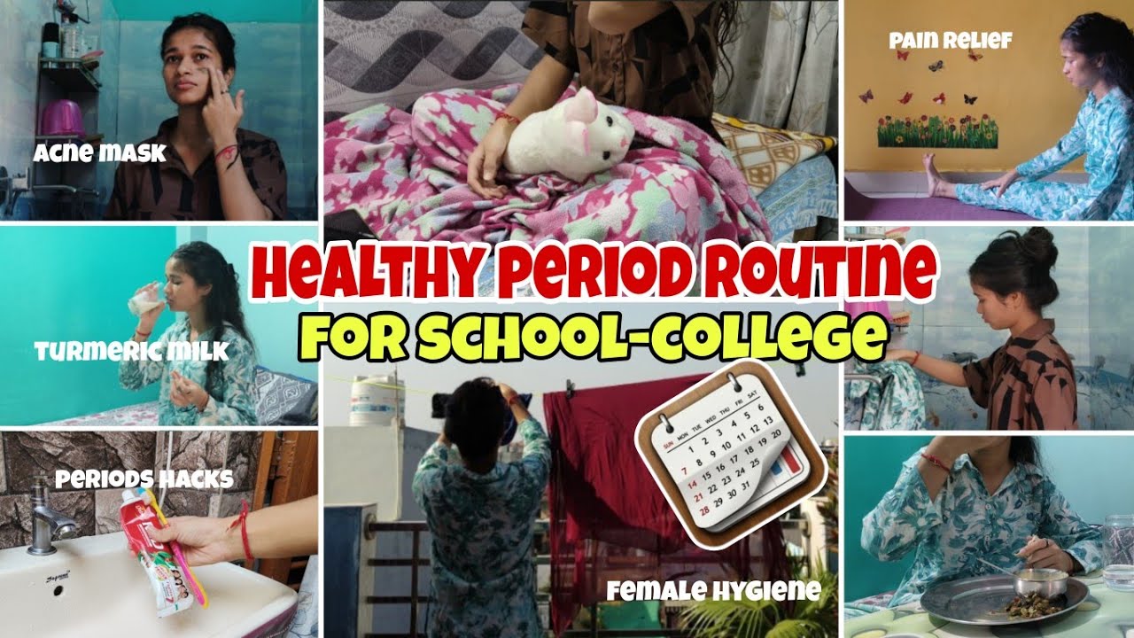 Healthy PERIOD ROUTINE For School-College🩸| Periods Hacks, Female ...