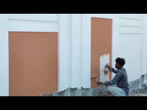 Compound wall painting || Exterior Colour Combination ||Asian paints ...