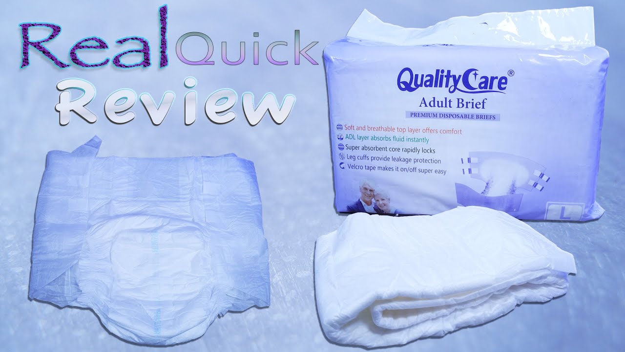 Real Quick Review QualityCare Premium Brief #adultdiaper - YouTube