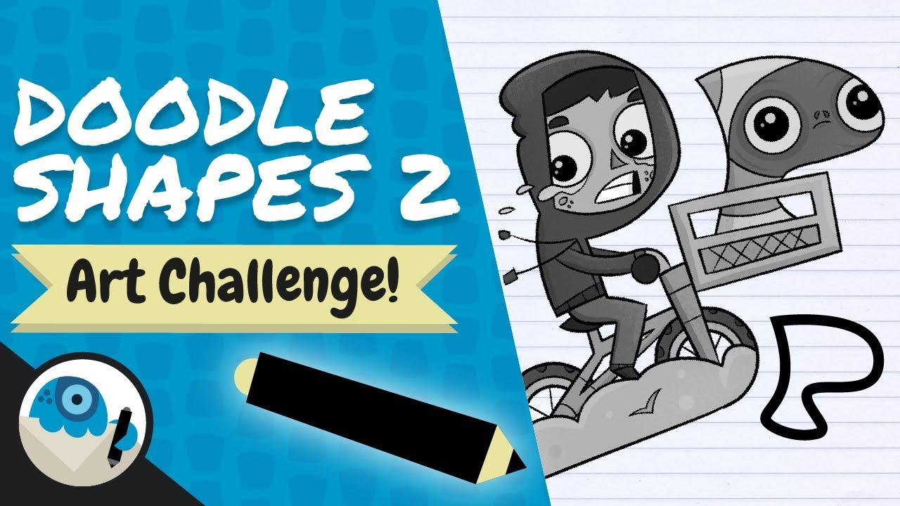 DOODLE SHAPES 2 - Community Art Challenge! - YouTube