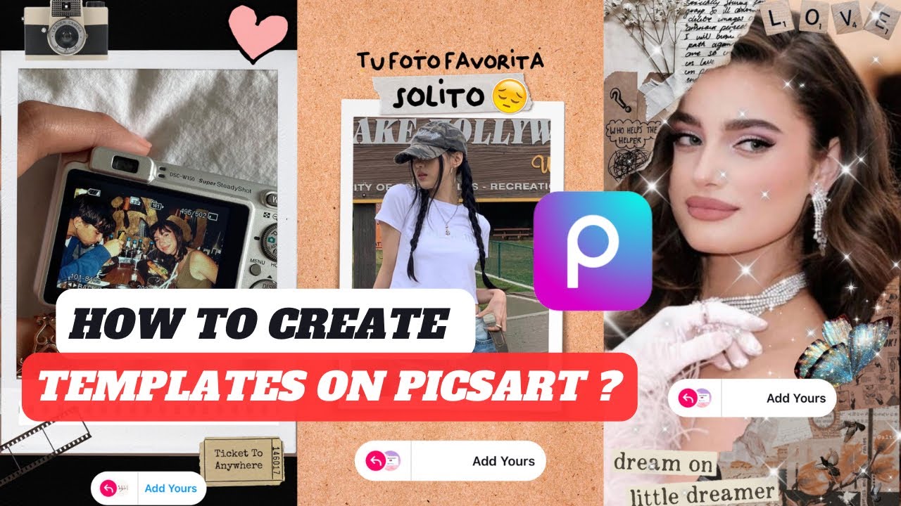 How to create templates on picsart | how to create templates for add ...