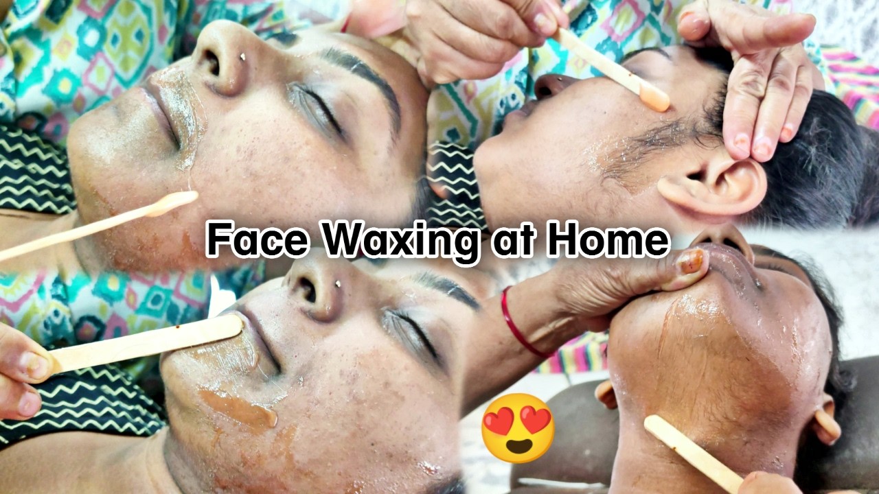 Half Face Waxing at Home 💖 | Red Wine Wax for Women | Remove Facial ...