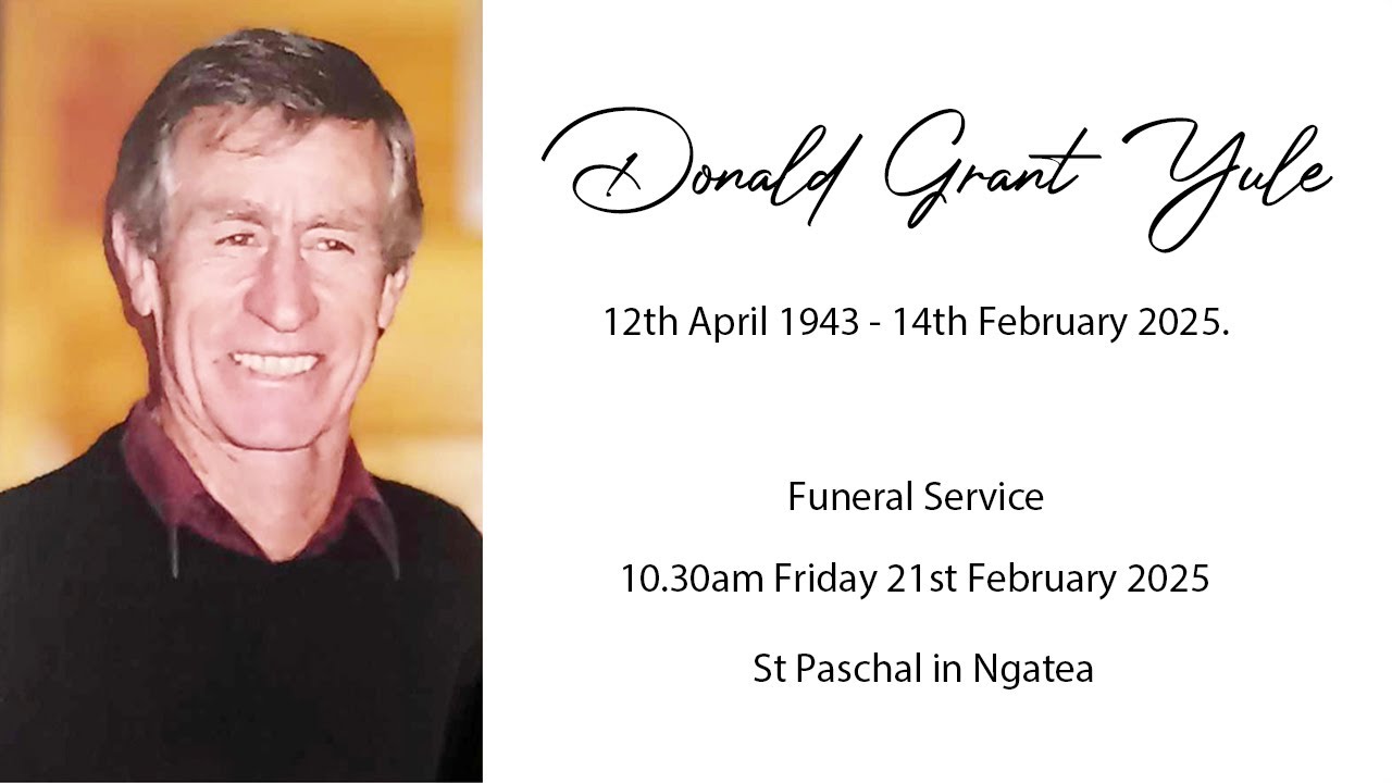 Donald Grant Yule - Funeral Service - YouTube