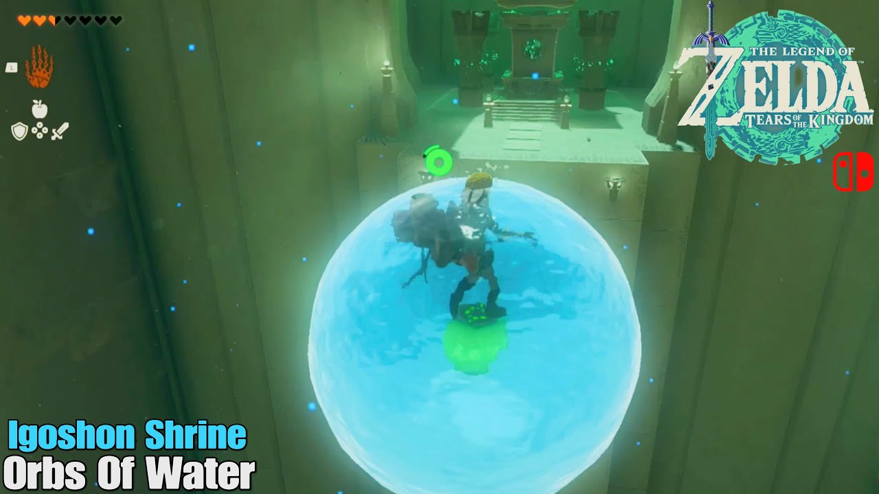 Legend Zelda Tears of the Kingdom - Orbs of Water Igoshon Shrine Guide ...
