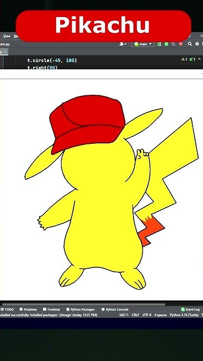 Pikachu Python Turtle Graphics Youtube
