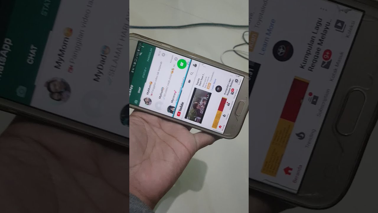 cara menggunakan aplikasi di hp android secara bersamaan - YouTube