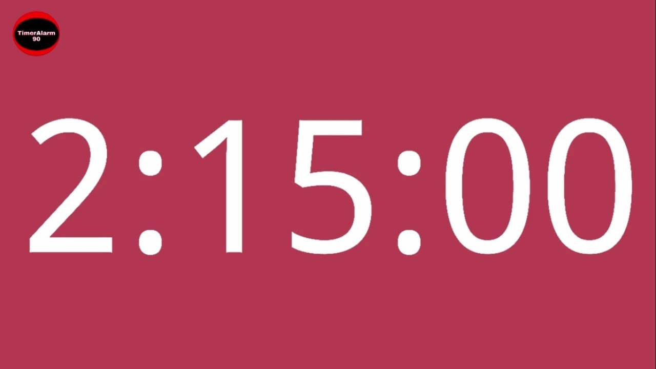 2 Hour 15 Minutes Timer | 135 Minutes Countdown Timer - YouTube