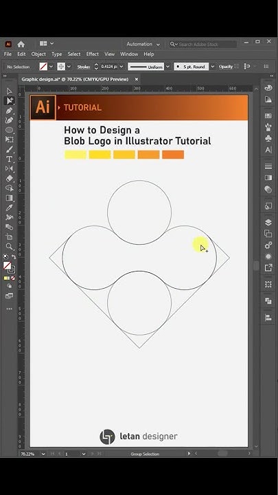 Adobe_Illustrator_Tutorials | Create “Blob logo” in adobe illustrator ...