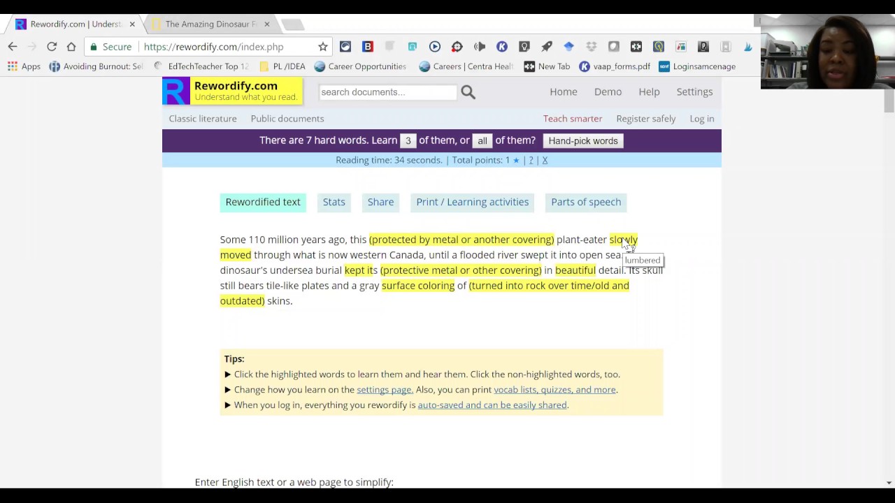 Getting Started with Rewordify Free Text Leveling Website - YouTube