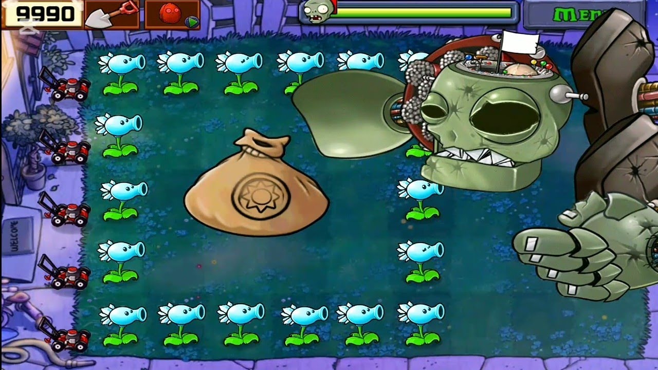 Snow Pea Vs Dr.Zomboss Rectangular Fighting - Who Will Win? PVZ 1 ...