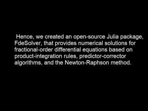 Moein Khalighi@FdeSolvercolon A Julia Package for Solving Fractional Differential Equations ...