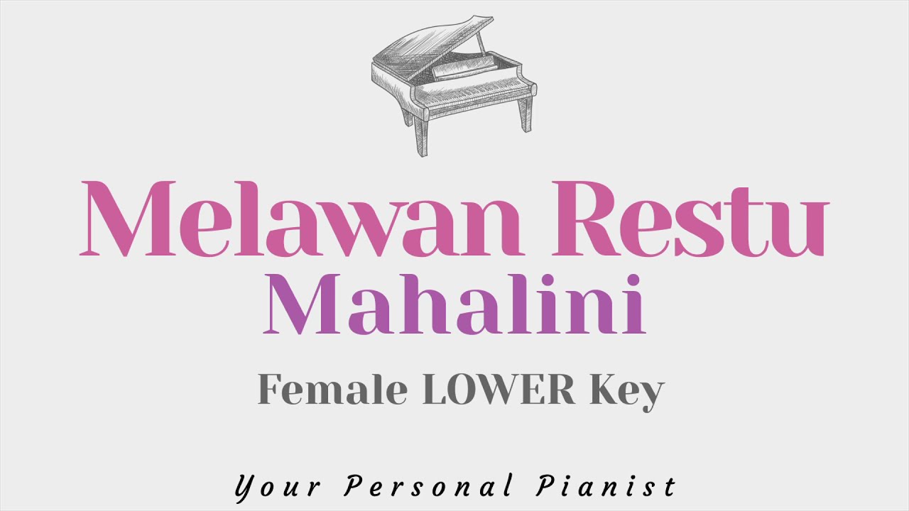 Melawan Restu - Mahalini - Piano Instrumental Cover with Lyrics Acordes ...