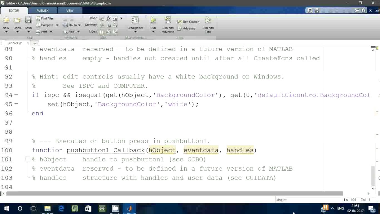 MATLAB GUI Tutorial 2 Plotting Sine Wave YouTube