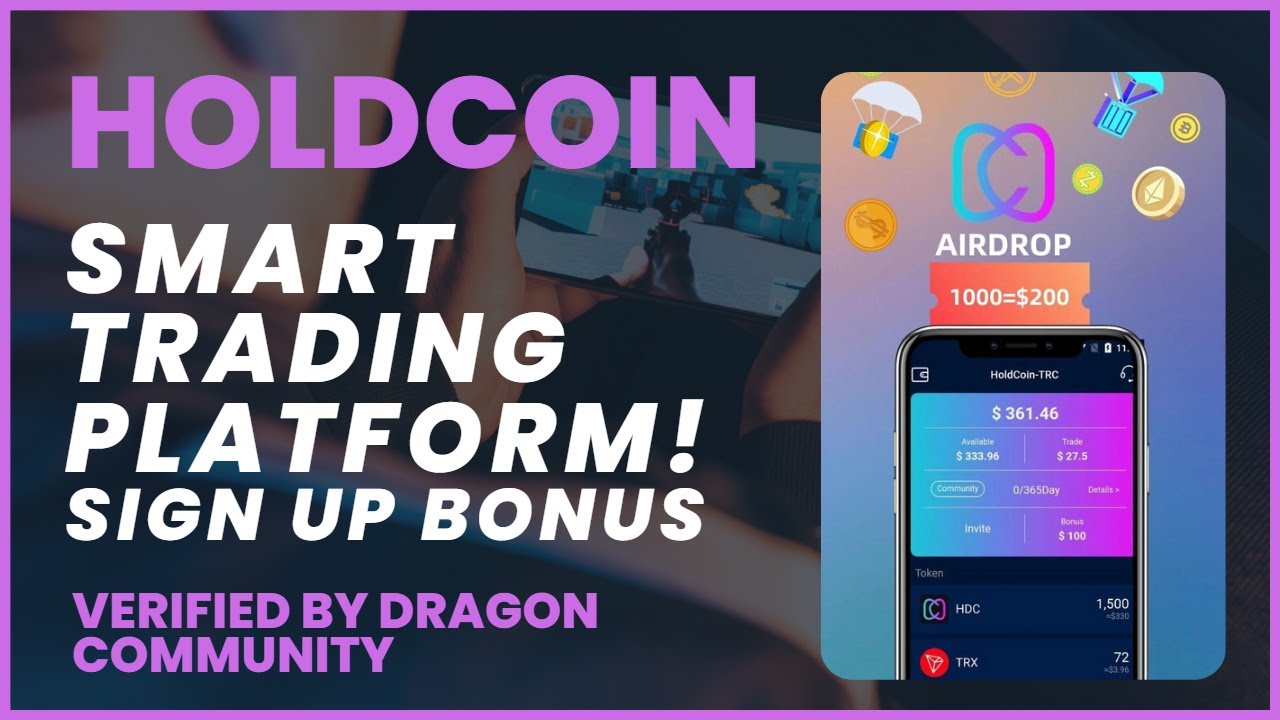 HOLD COIN SMART TRADING PLATFORM - CLAIM SIGN UP BONUS! - YouTube
