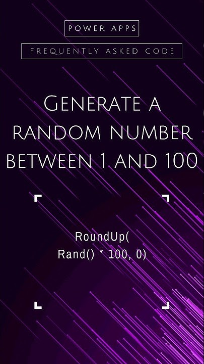 🤡 PowerApps Code: Random numbers #powerapps - YouTube