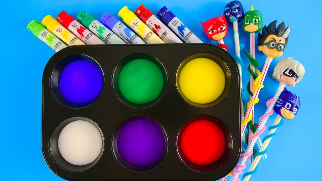 How To Make Frozen Paint with Colors Pj Masks Toys videos - YouTube