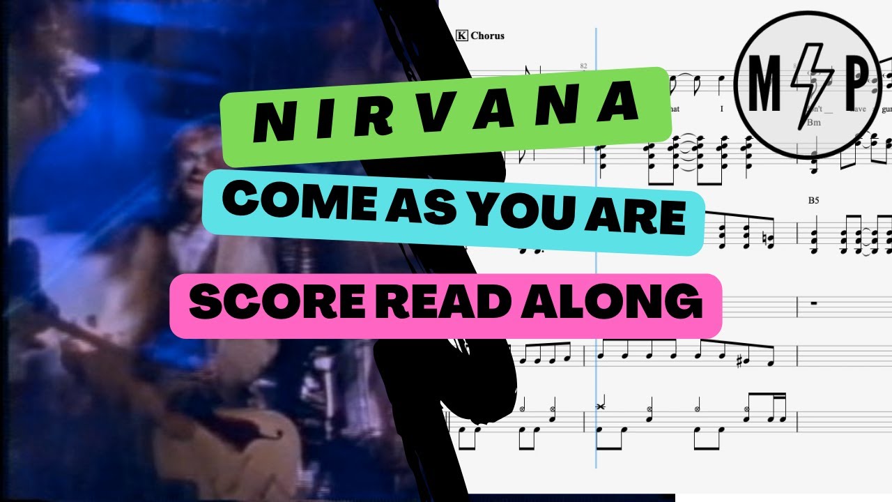 Nirvana - Come As You Are | Score Read Along | Sheet music - YouTube