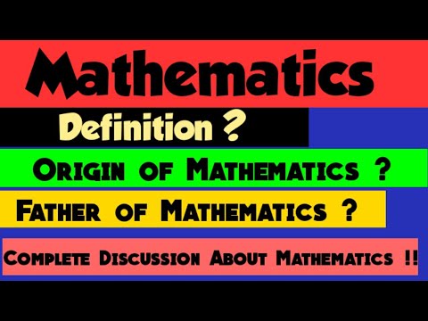#Definition Of Mathematics ? #Fundamental Mathematics Classes Part-1 ...