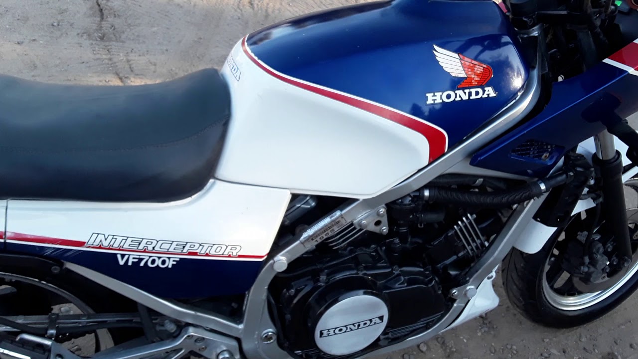 Honda VF700F/VF750F Interceptor Stock Exhaust Muffler Sound Sample ...